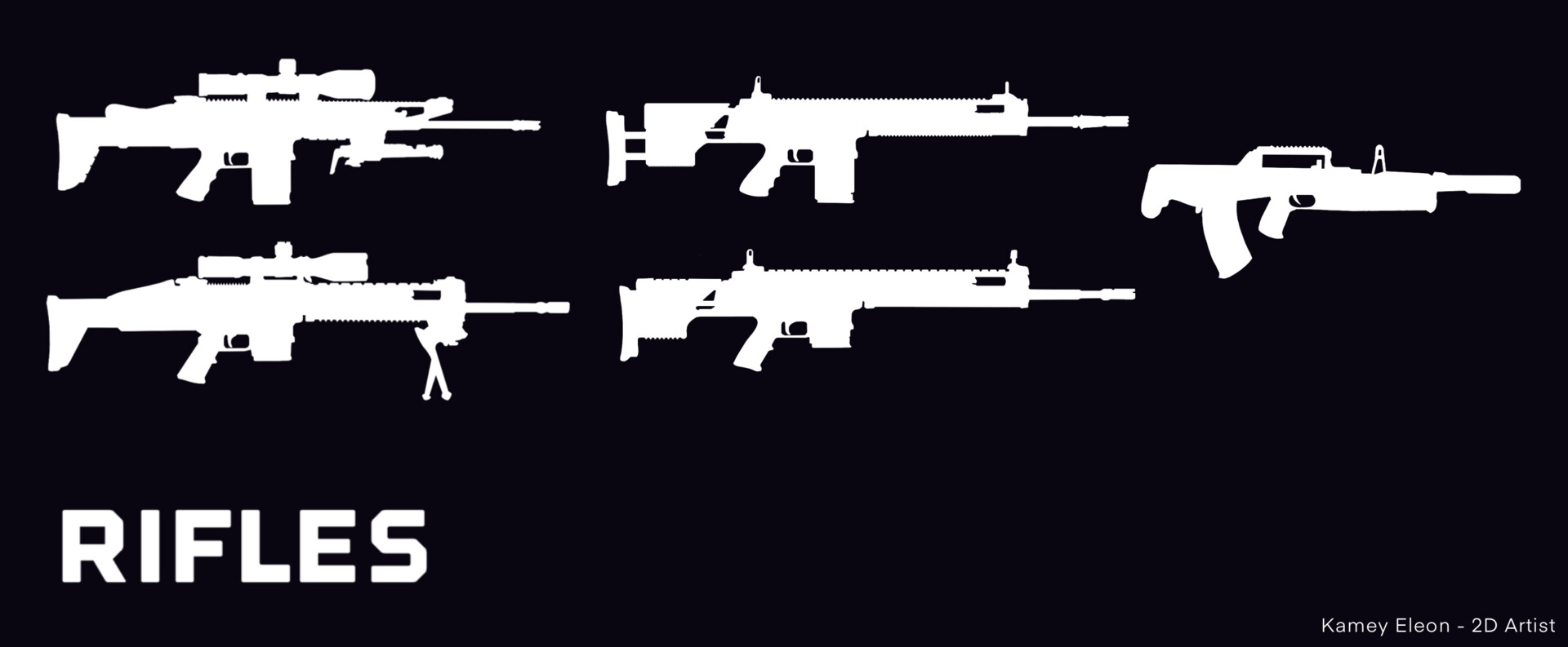 Keiana Jackson - Gun Icons UI with Ammo