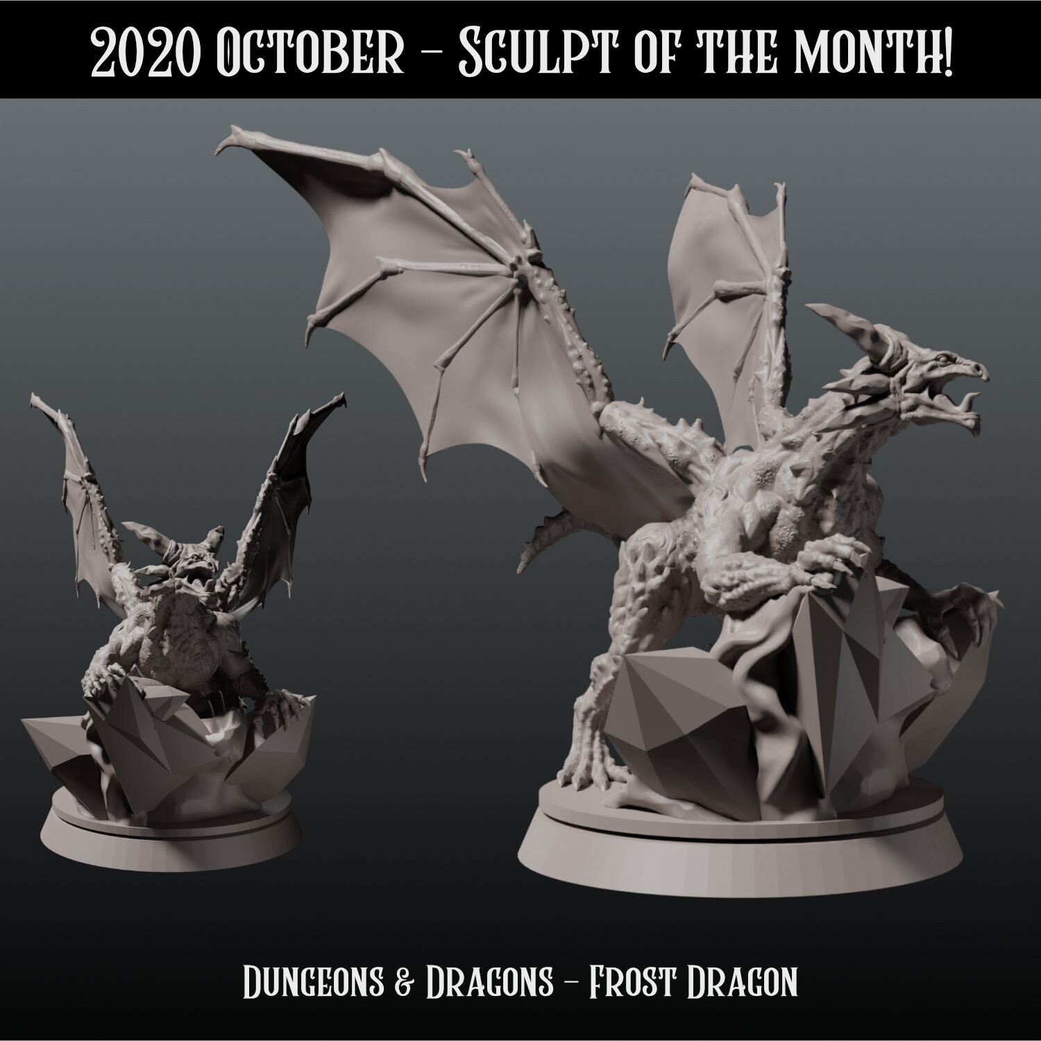 ArtStation - D&D Frost Dragon October Sculpt