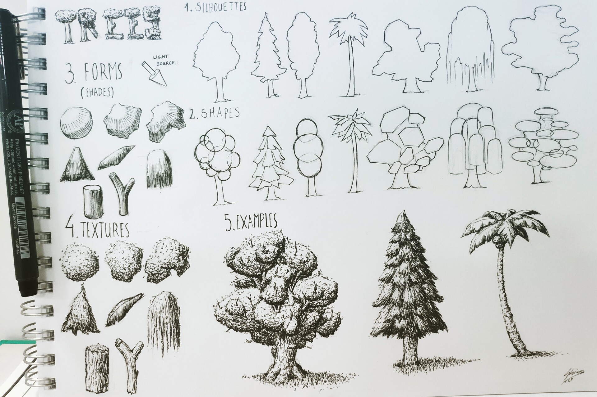 ArtStation - Just some studies of trees