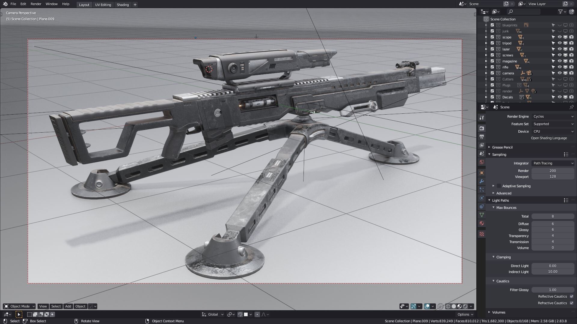 Rogu3_Render - Sci Fi Rifle - 03