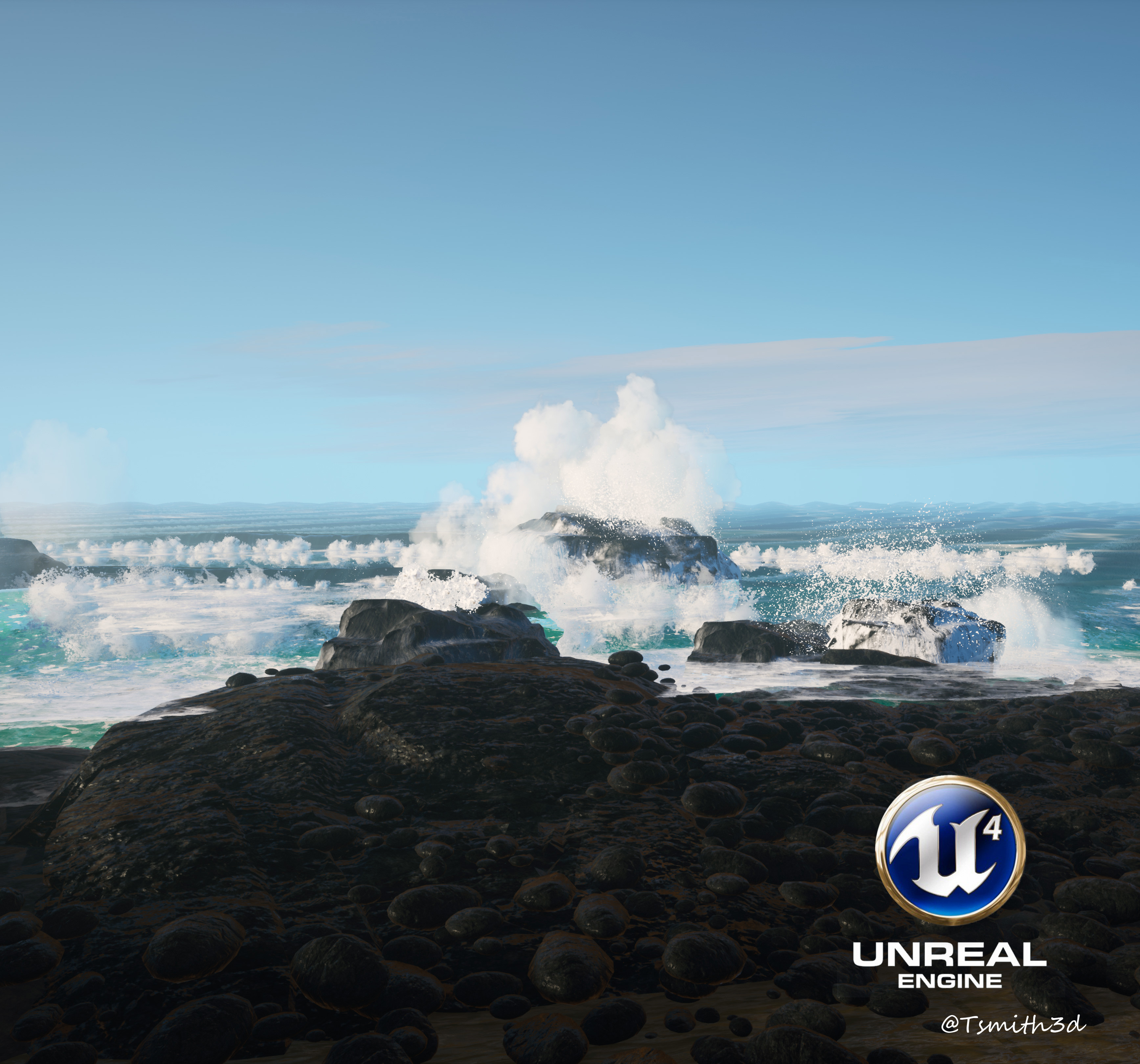 Tyler Smith - Tutorial Series Creating a Realistic Ocean in UE4 Renders