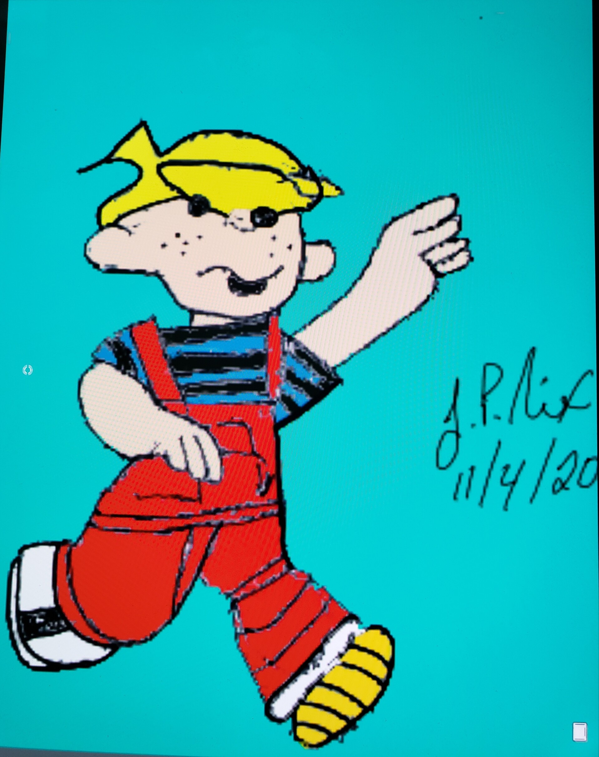 ArtStation - Dennis the Menace with and without color