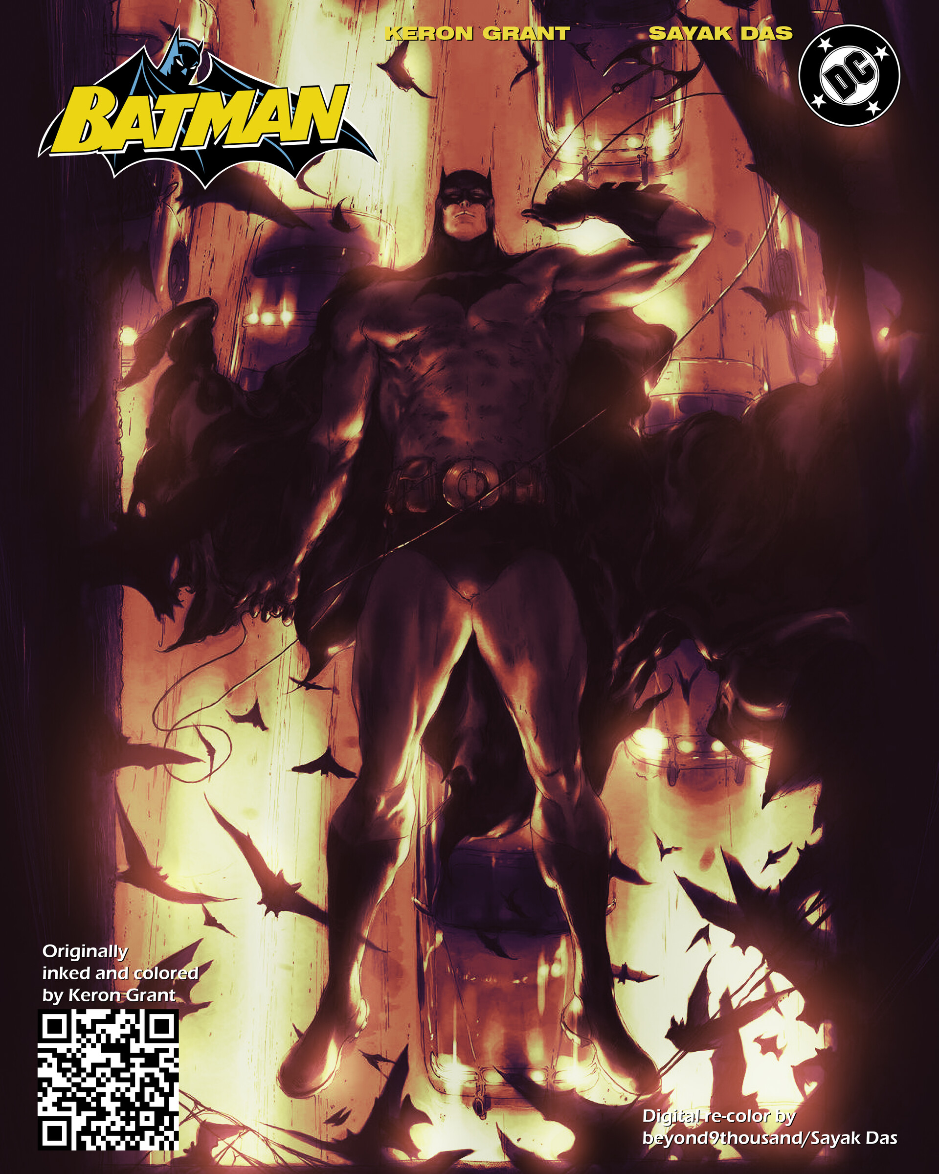 ArtStation - Batman Mockup Cover Art, digital coloring practice
