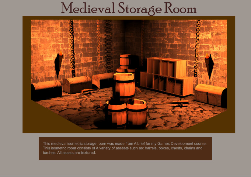 Samuel Ellis - Medieval isometric storage room