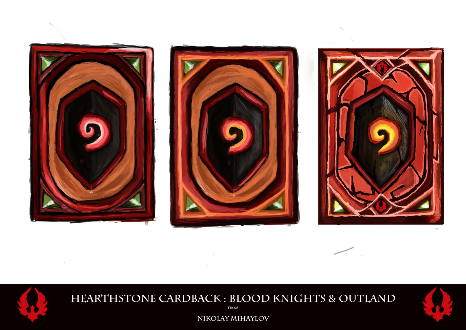 Nikolay Mihaylov - Hearthstone Card Back : Blood Knights & Outland