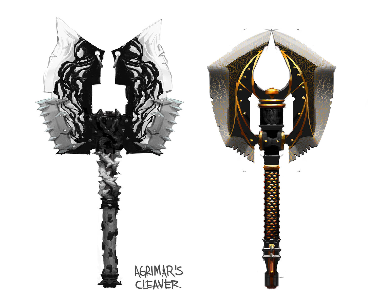 ArtStation - Agrimar's Cleaver Battle Axe Designs