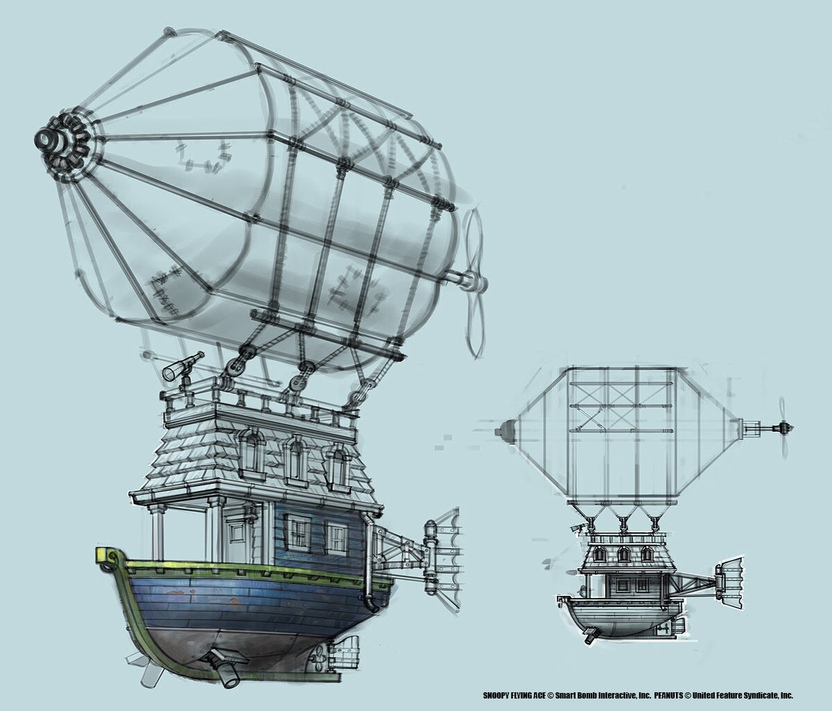 ArtStation - Snoopy Flying Ace Spy Derigible