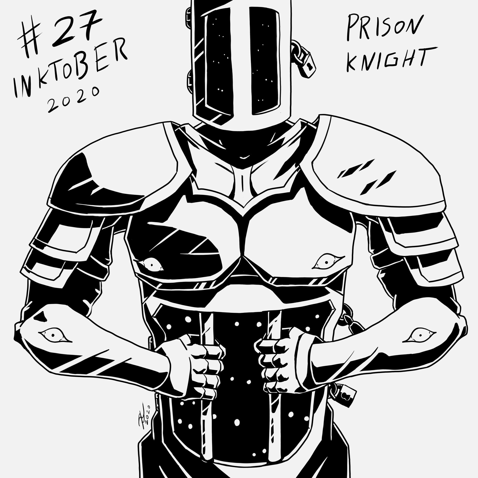 Rafael Carvalho - My Knight themed Inktober 2020