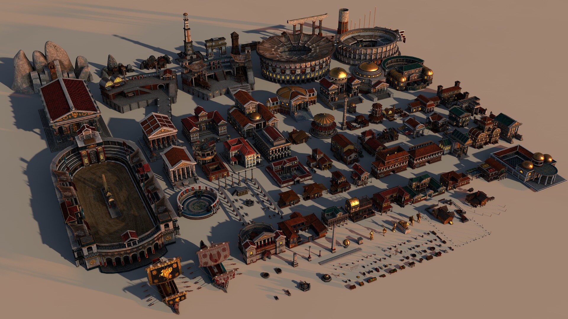 ArtStation - Mega Roman City Pack