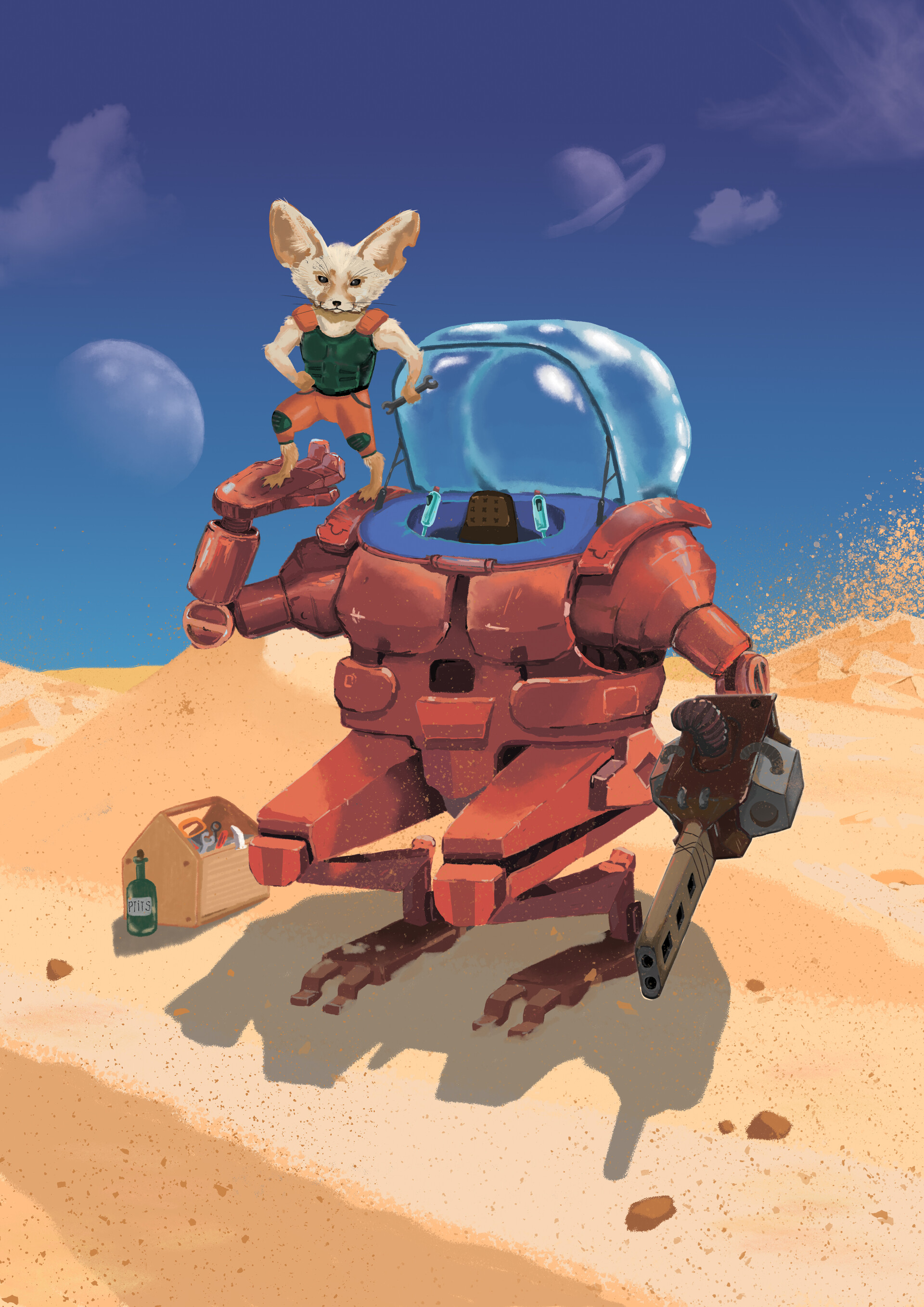 ArtStation - Fenech and his robot.