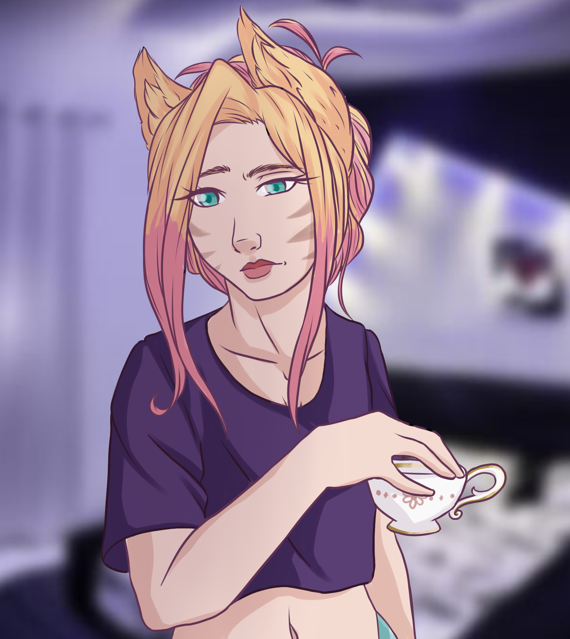 ArtStation - All Out of Coffee Ahri