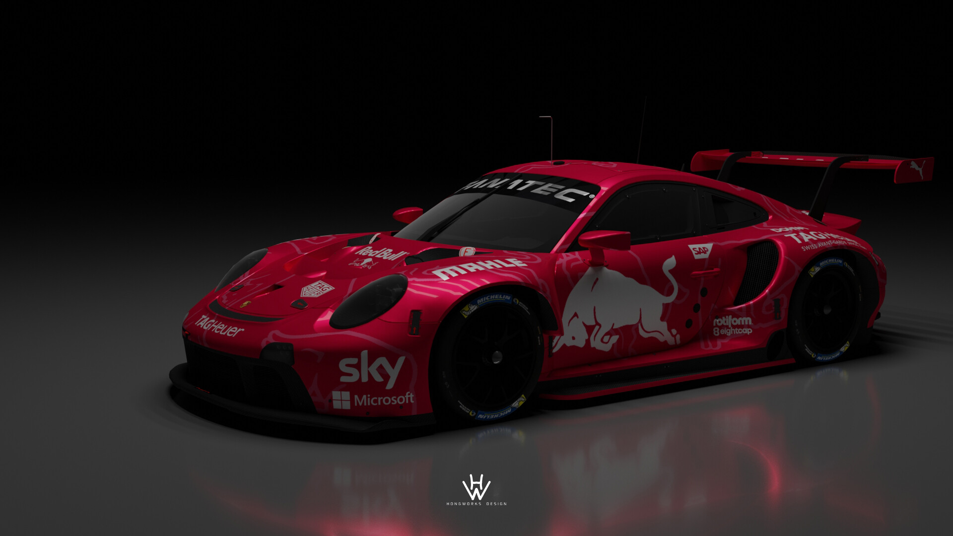 ArtStation - 911 RSR RedBull livery design