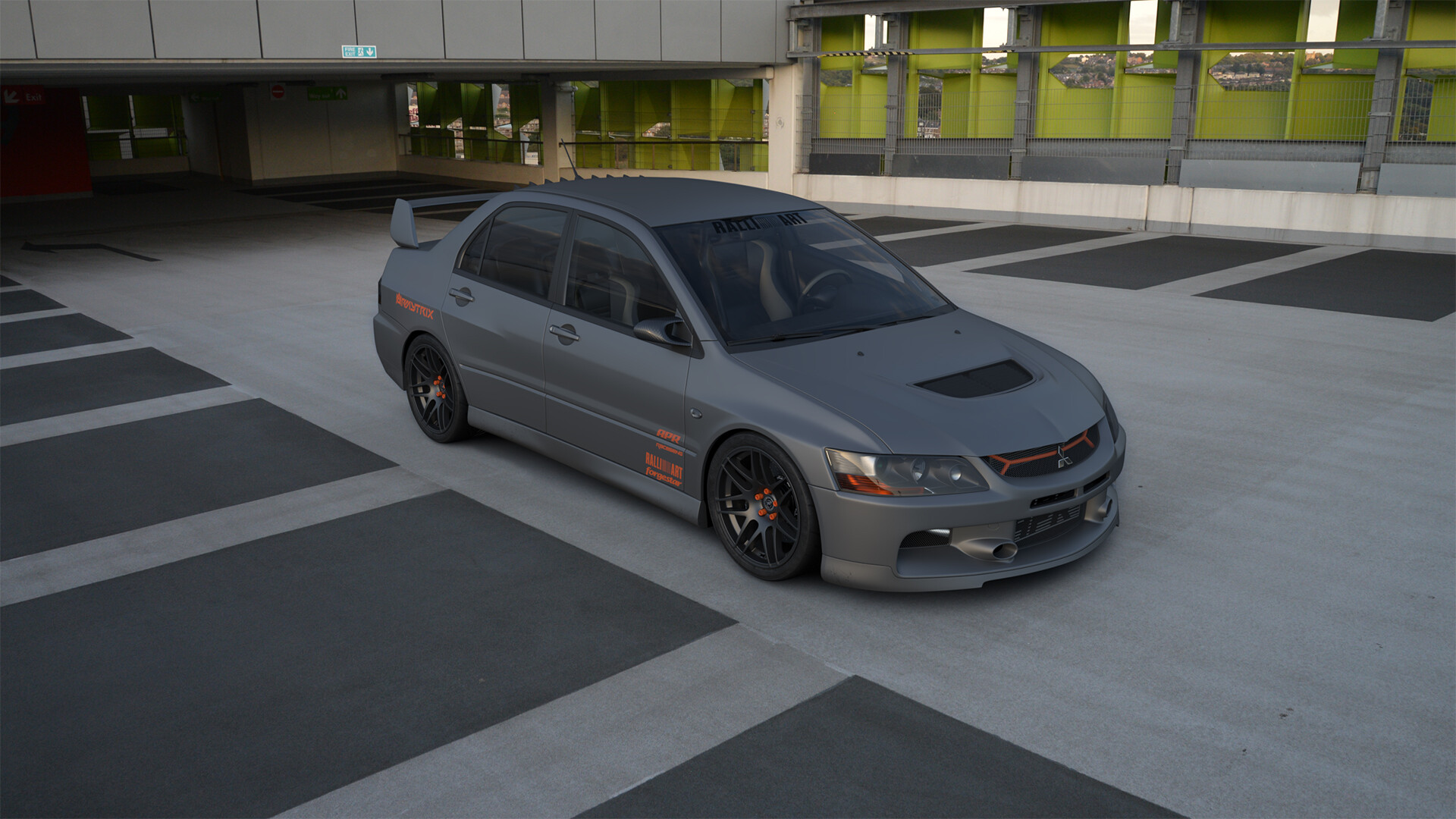 ArtStation - Mitsubishi Lancer Evolution IX