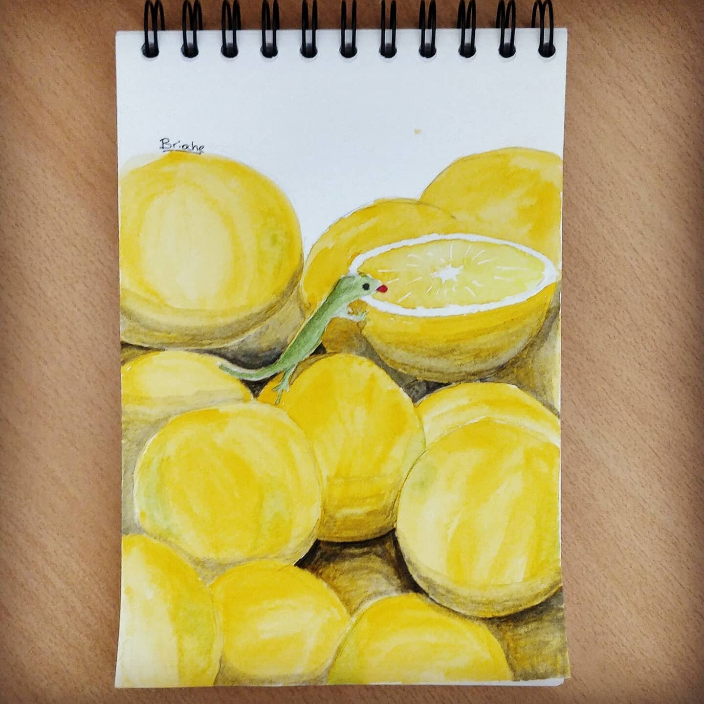 ArtStation - Little Lizard licking a lemon