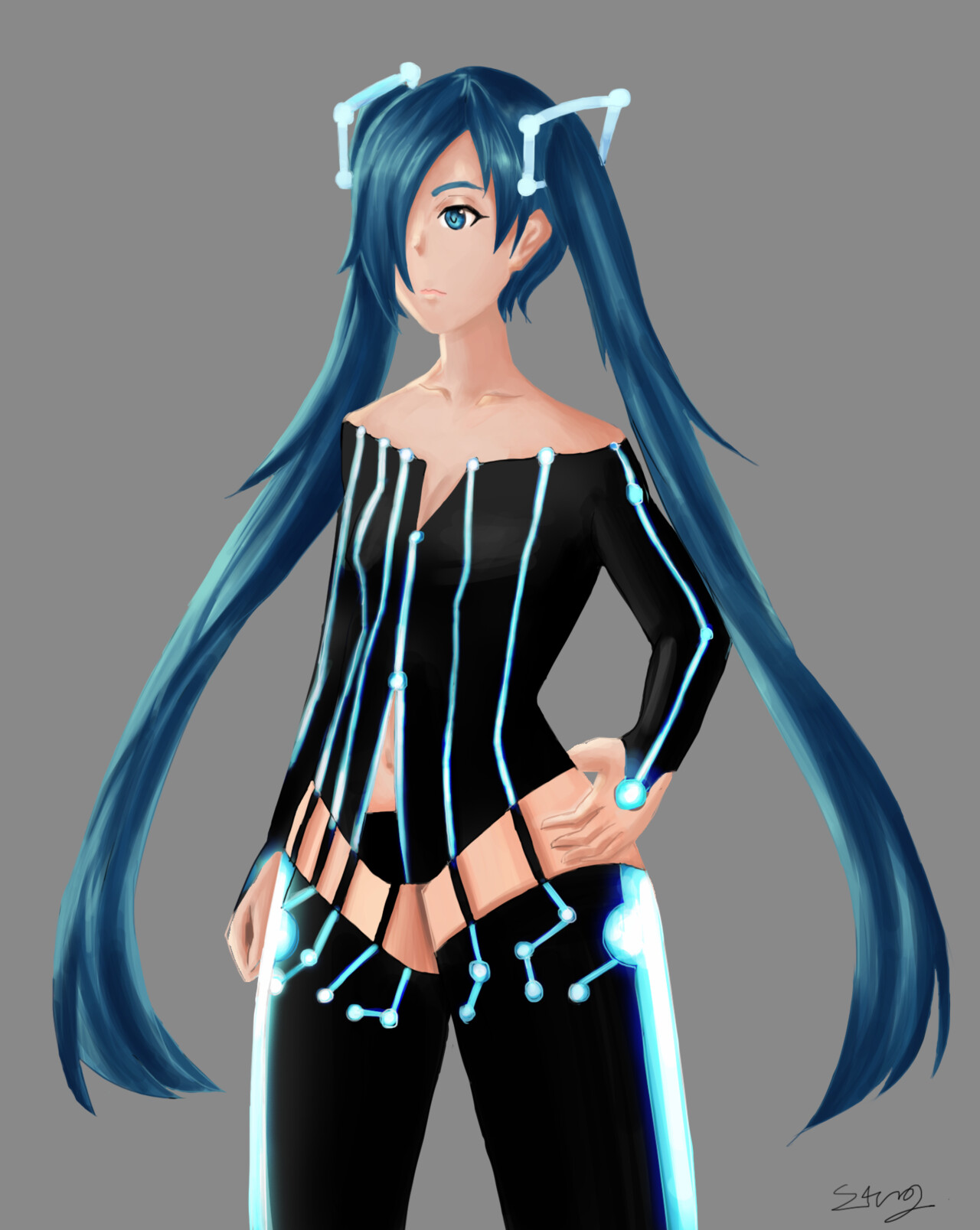 ArtStation - Hatsune Miku - Secret Metaphor outfit - Fanart