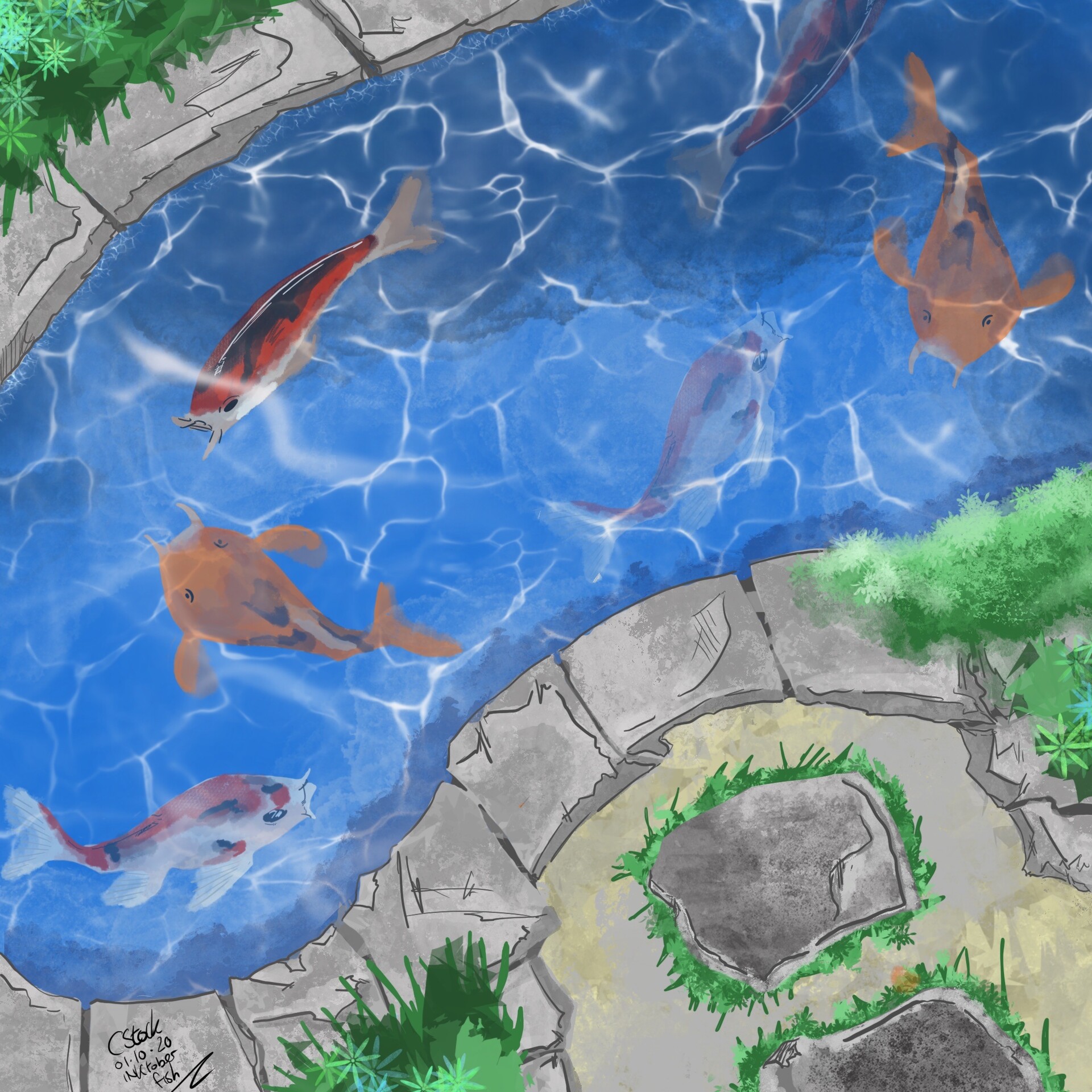 ArtStation - Inktober ~ Fish