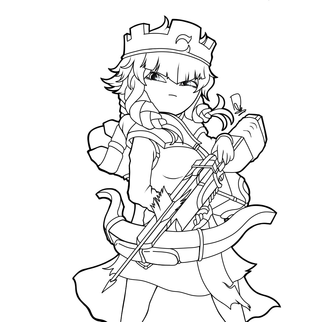 archer queen drawing