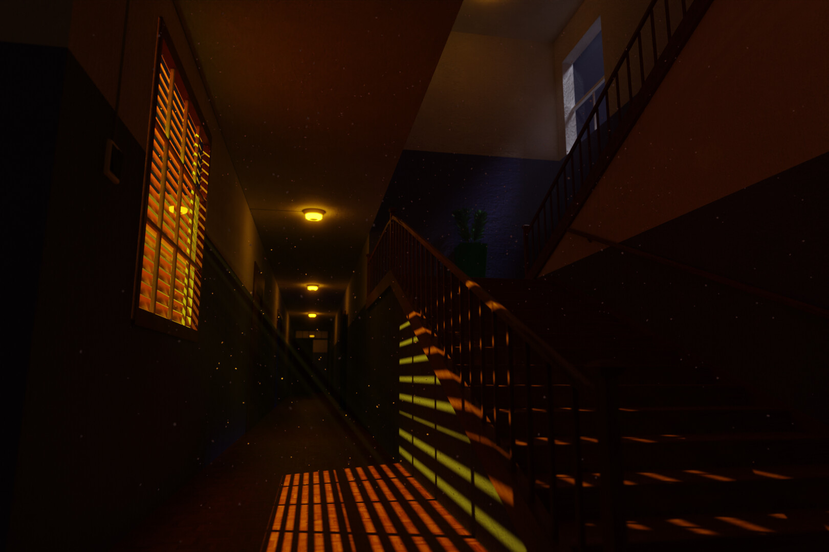 ArtStation - Hallway at Night