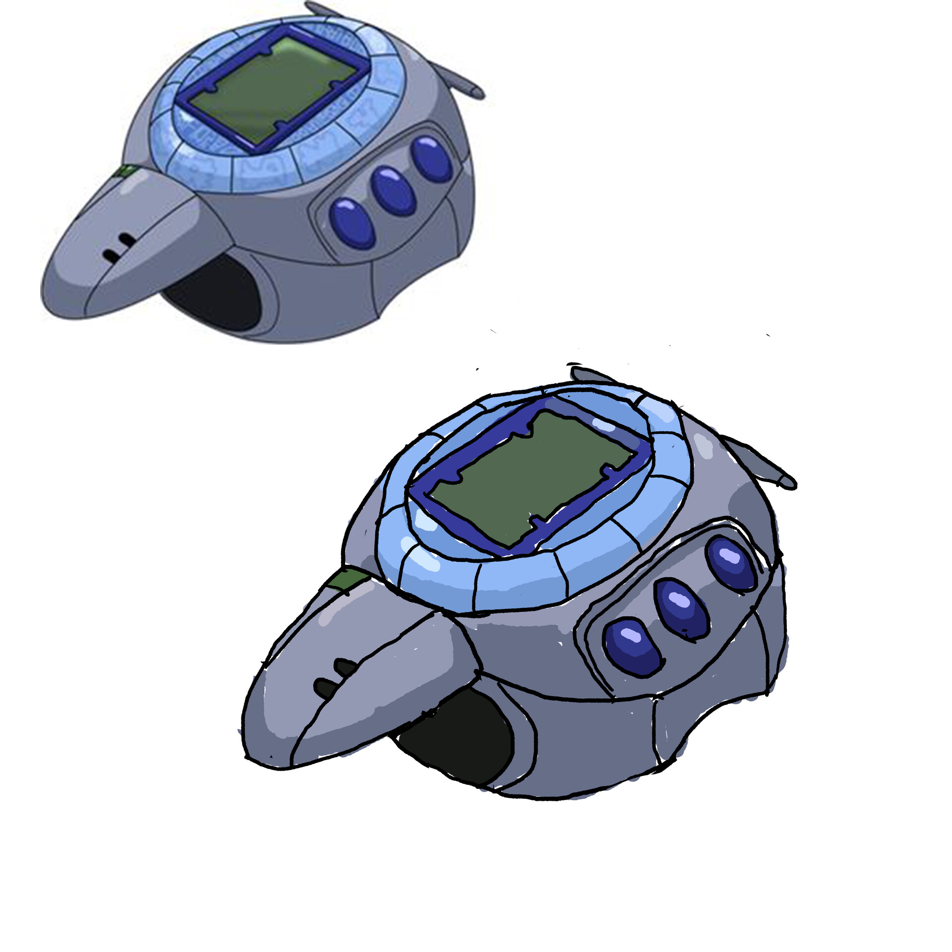 ArtStation - Digivice Drawing practice