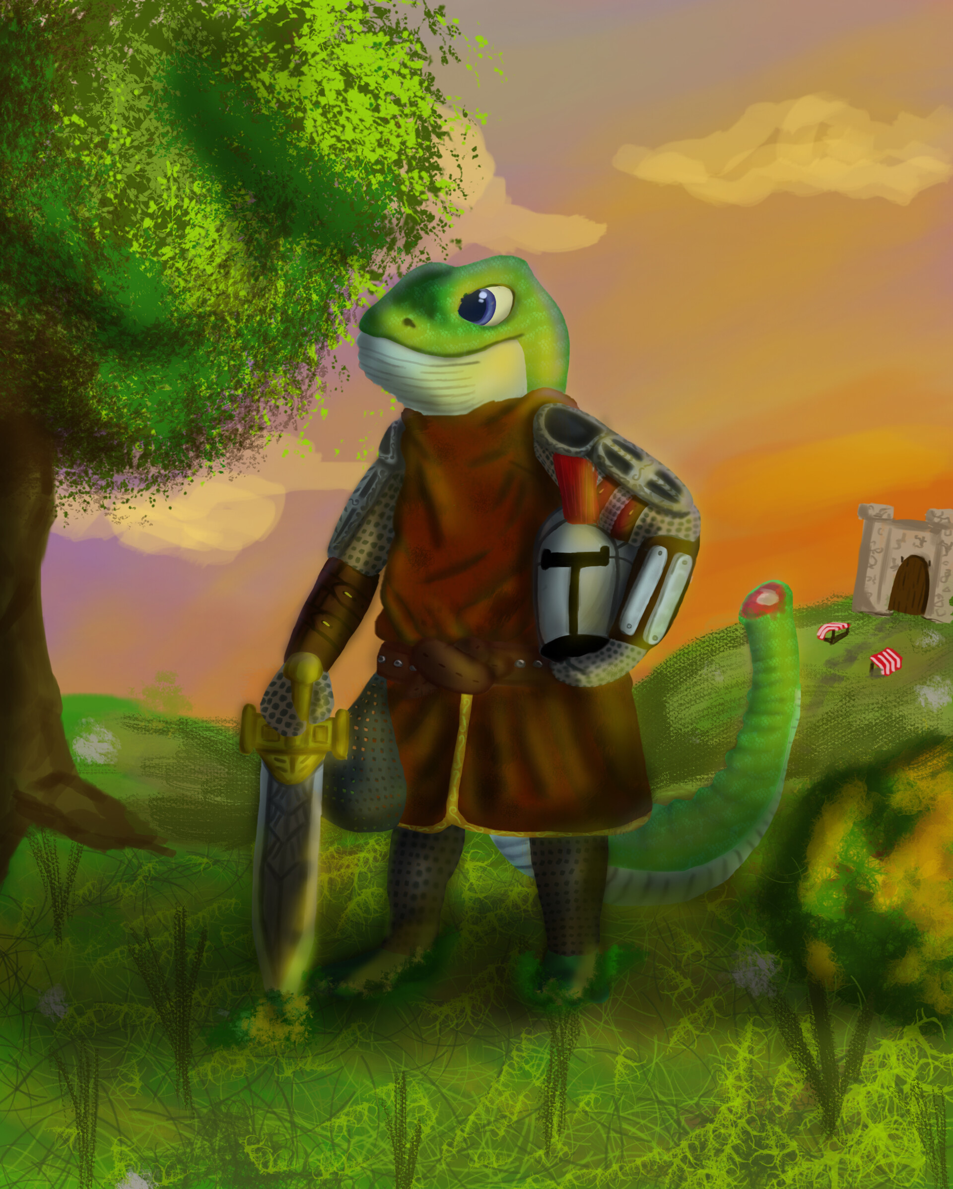 ArtStation - Warrior Lizzard