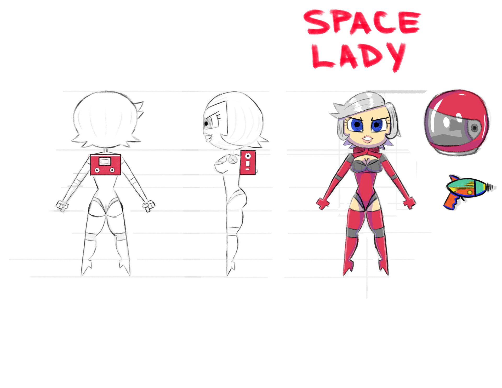 ArtStation - Space Lady Character Design