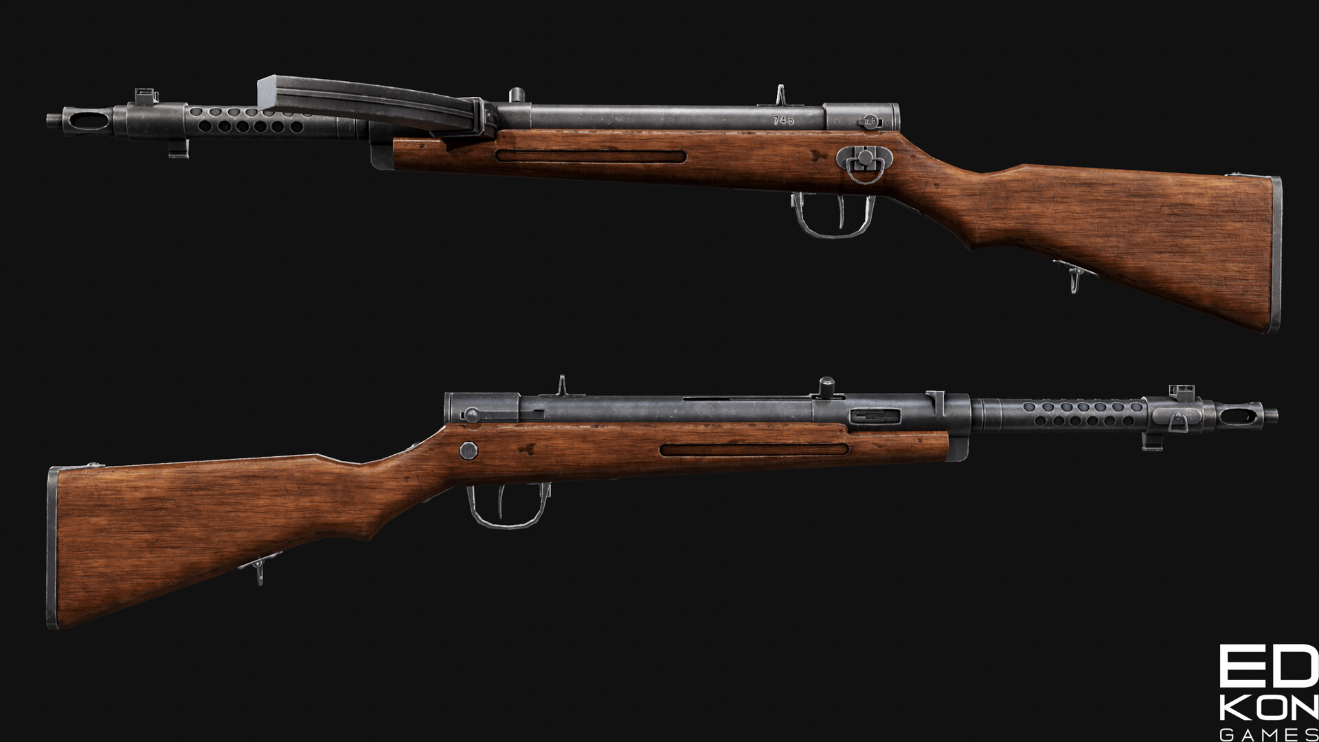 3D Artist - Type 100 Submachine Gun