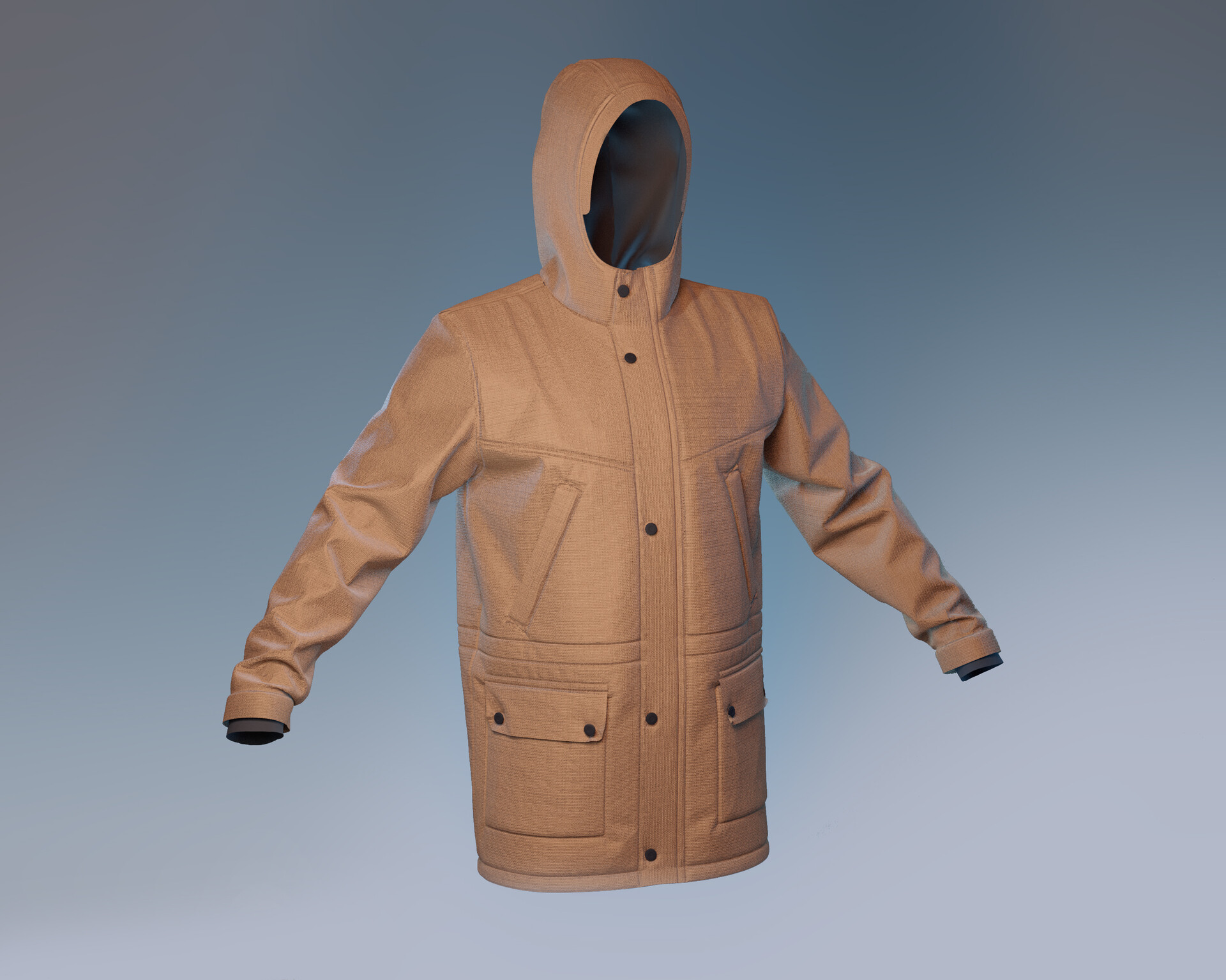 ArtStation - Parka Jacket for Marvelous designer