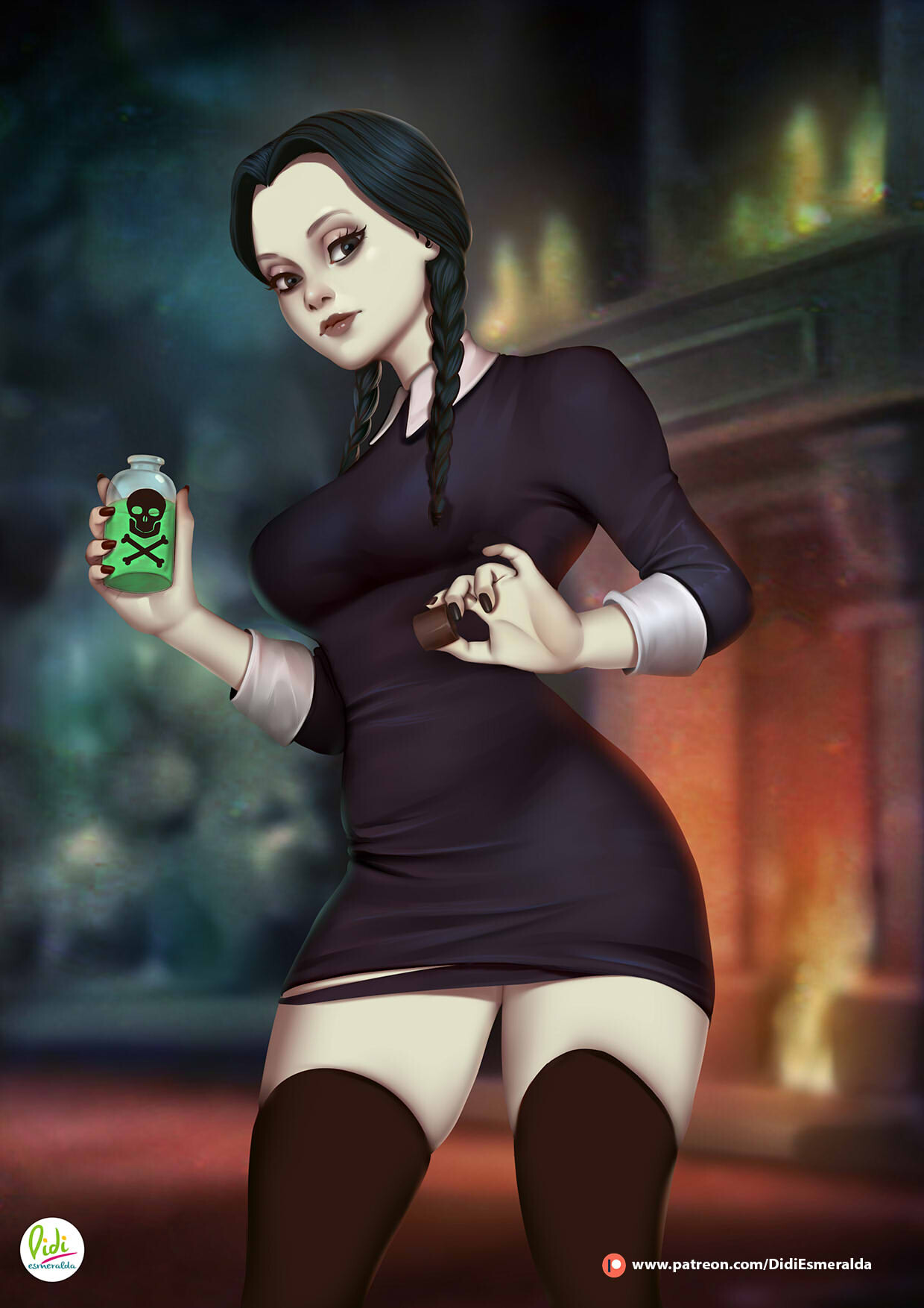 Artstation Wednesday Addams