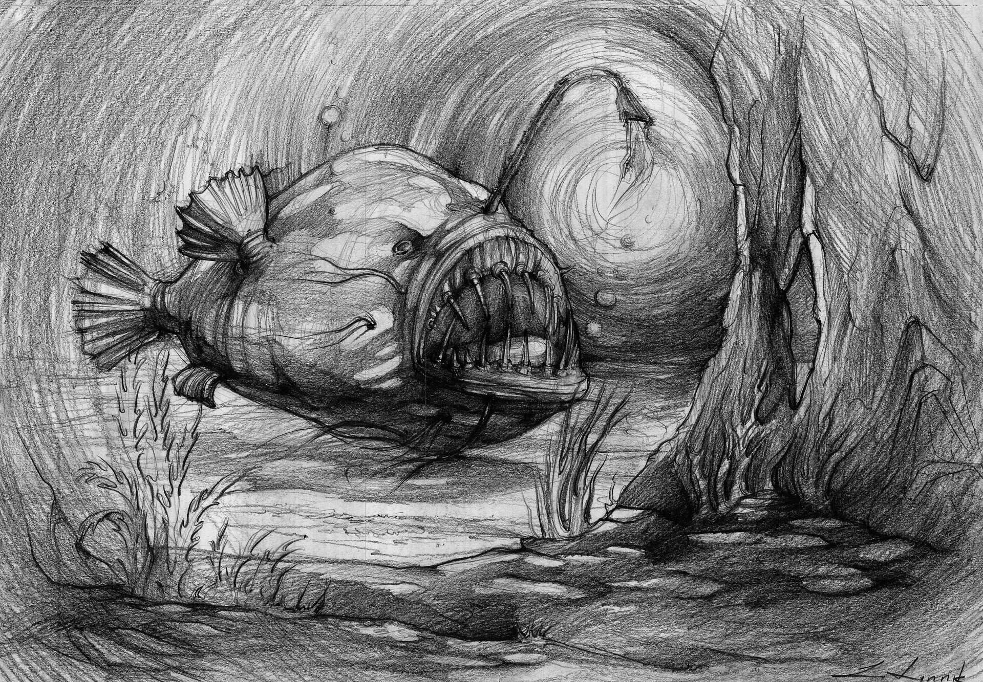 ArtStation - Angry fish