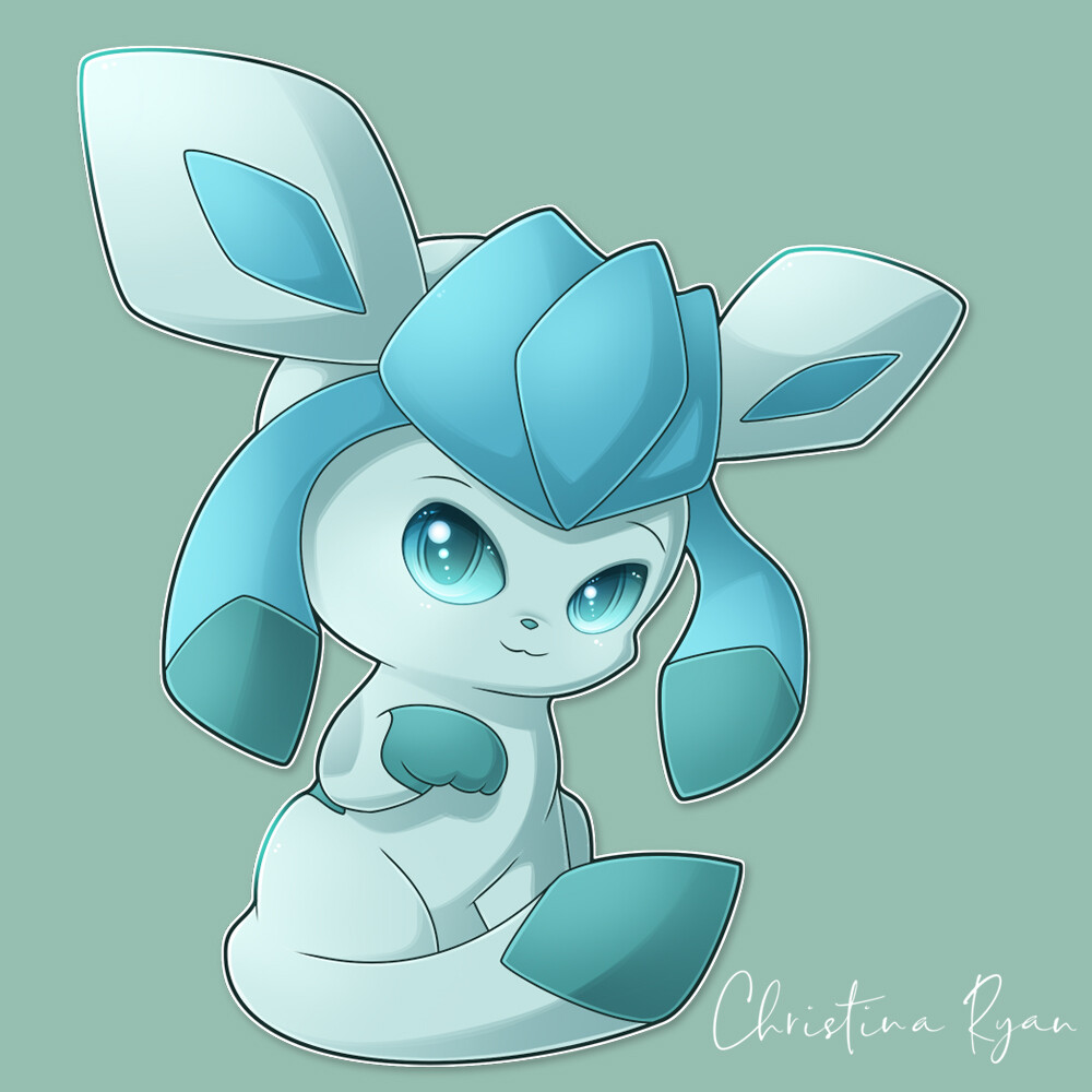 how to draw kawaii glaceon