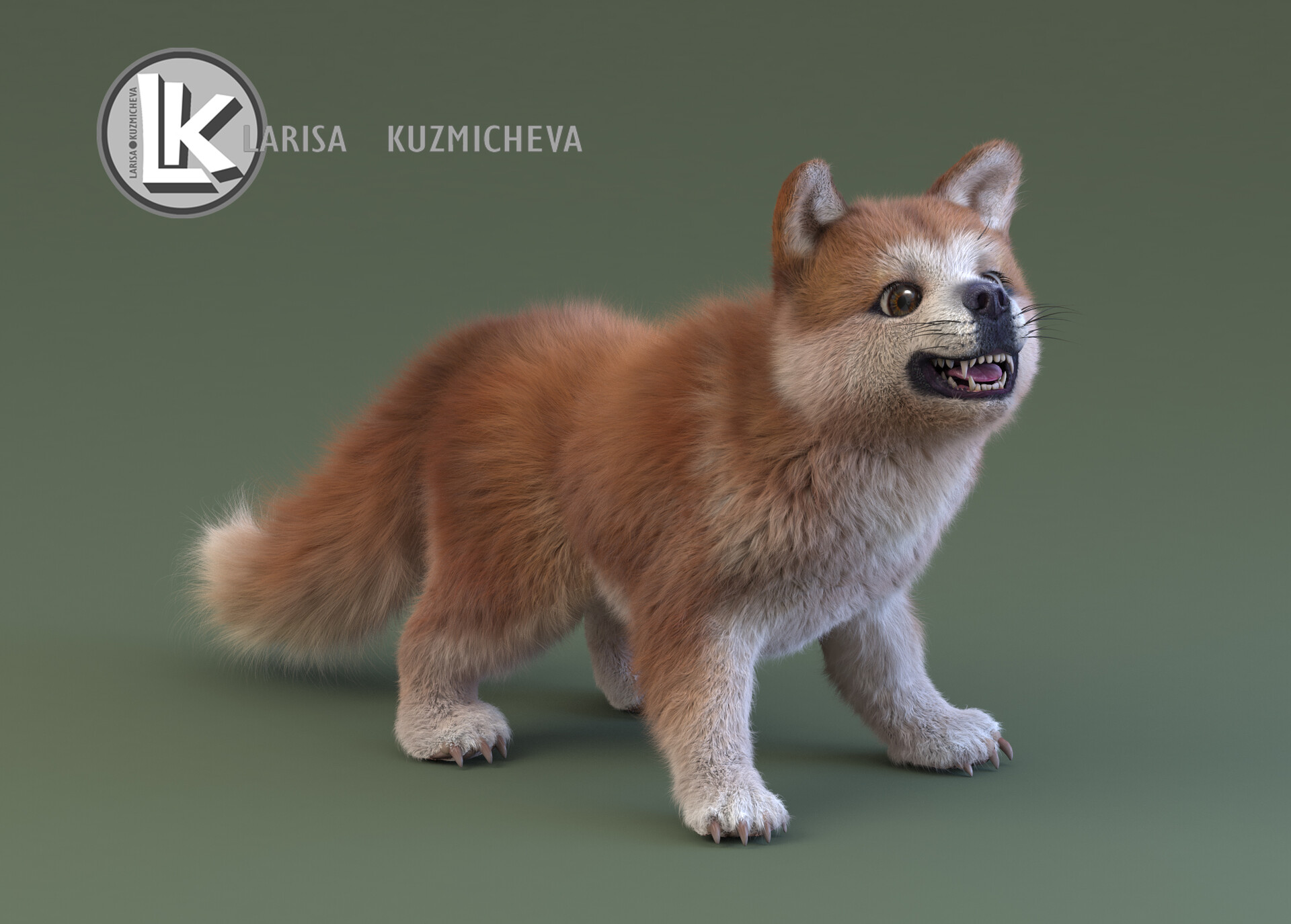ArtStation - 3D model of a dog with the Hair and Fur modifier