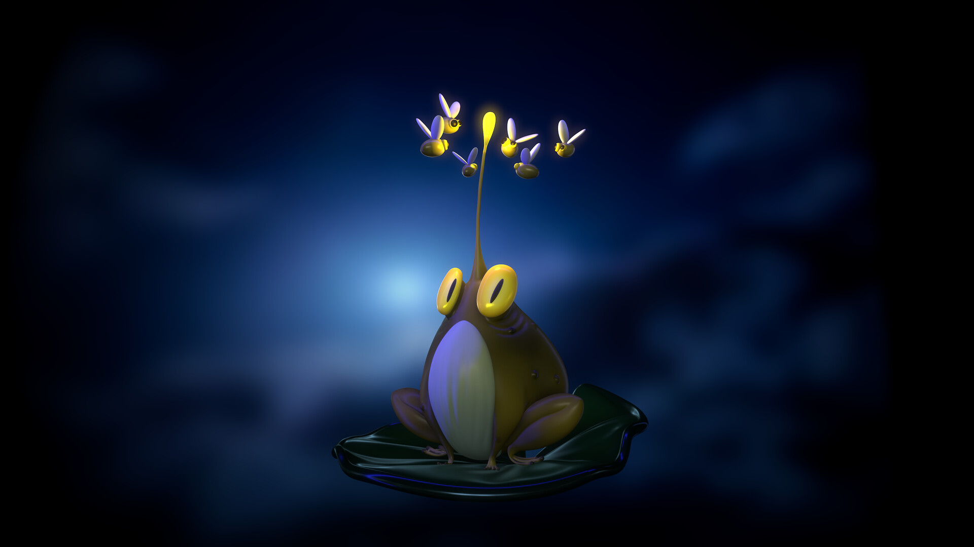 ArtStation - My first the frog in 3D.