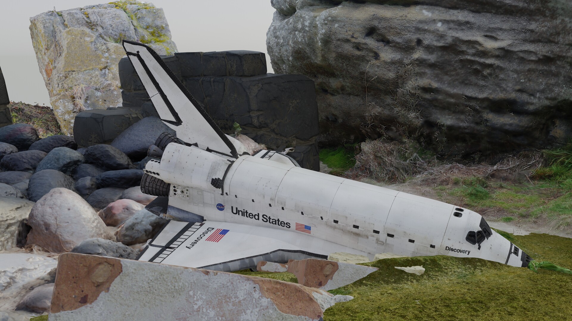 space shuttles crashing