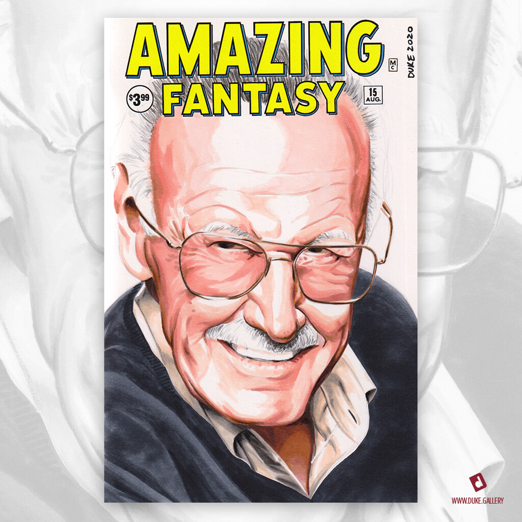 ArtStation - Stan Lee Original Artwork Sketch Cover