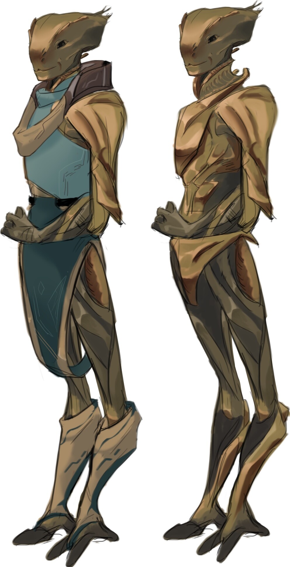 ArtStation - Sketch concept for alien race