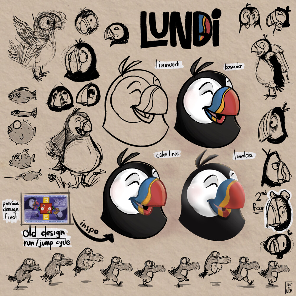 ArtStation - Puffin character design concept