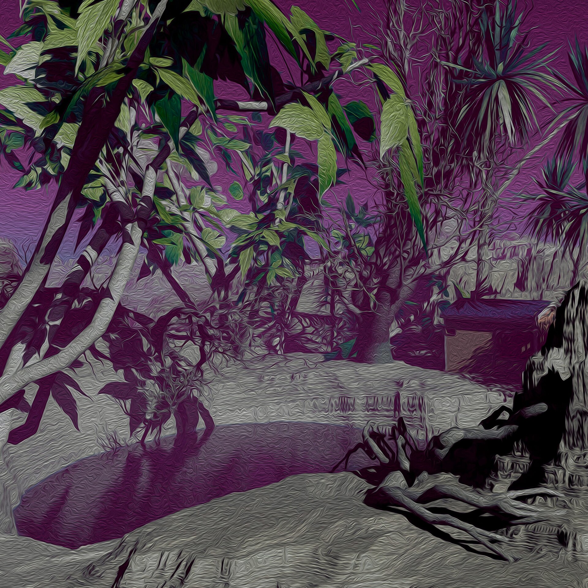 ArtStation - Oily pink landscape