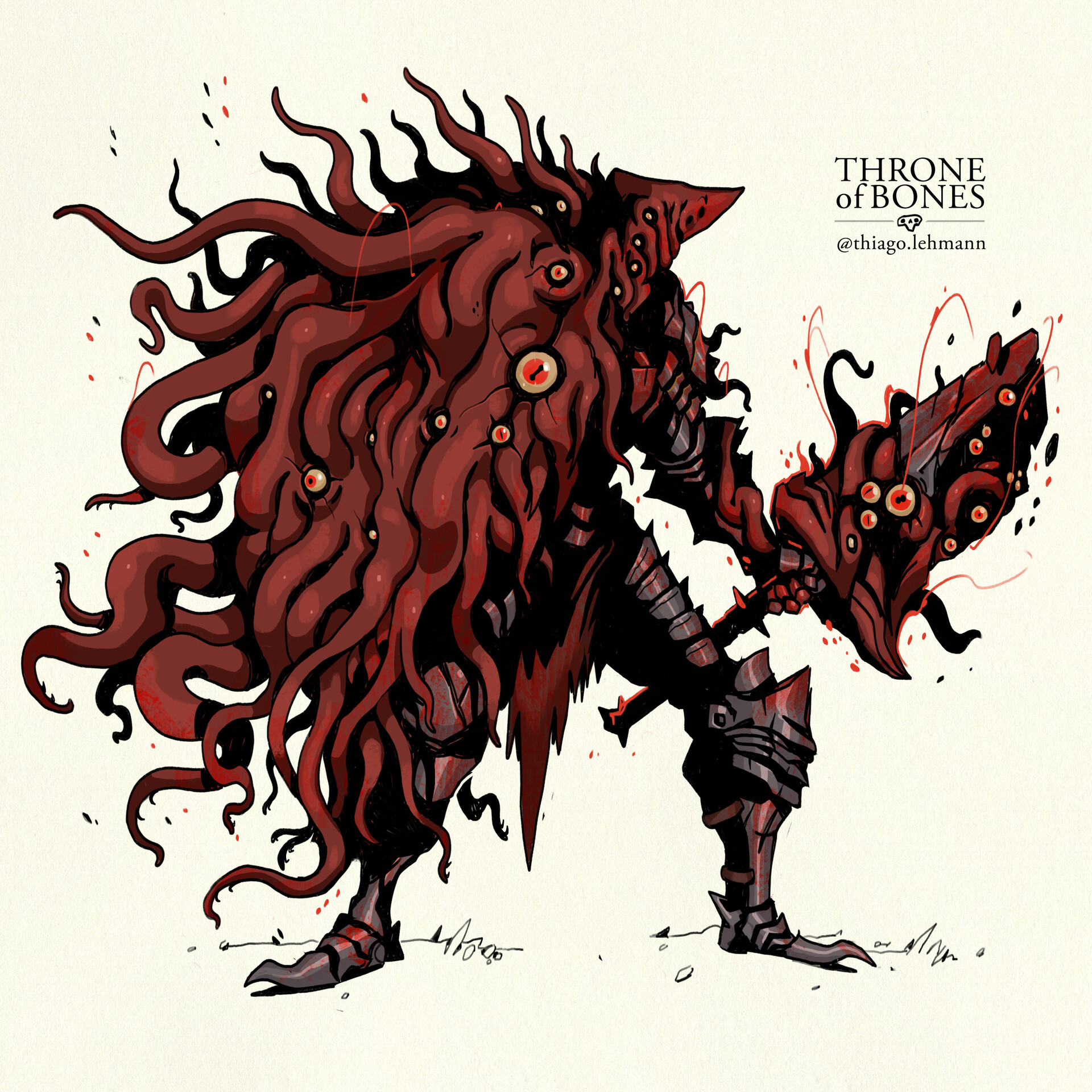 ArtStation - Throne of Bones - Horror Knight