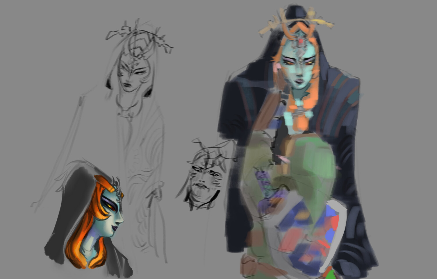 ArtStation - midna's farewell sketches