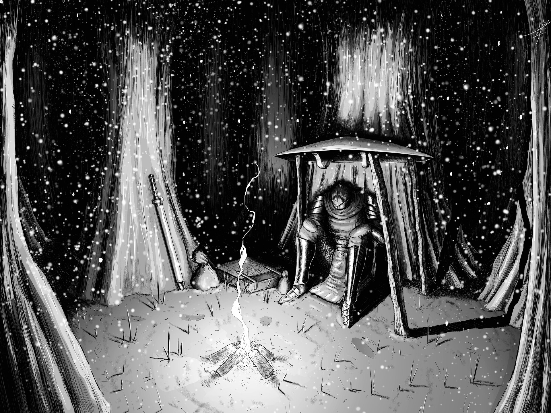 ArtStation - Another knight alone