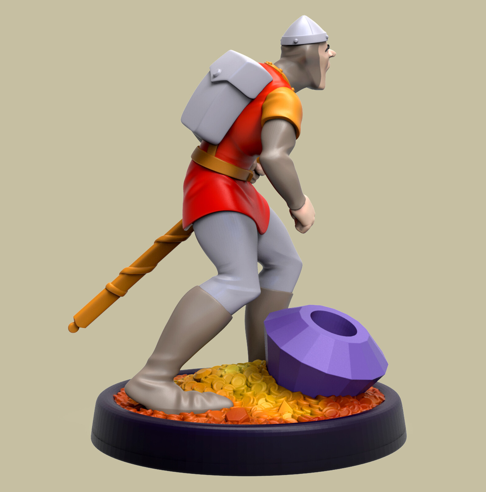James Ludden - Dragon's Lair, Dirk Daring Fan Sculpt & 3D Print