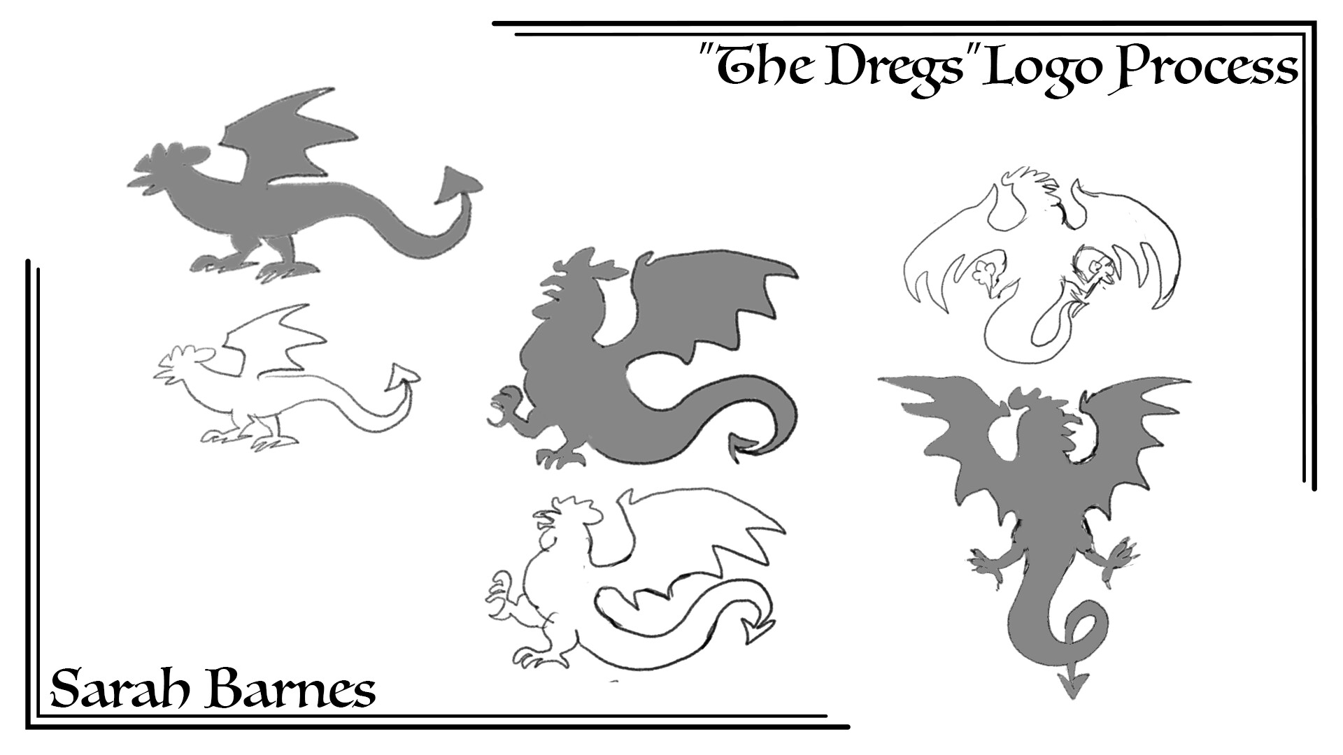 ArtStation - "The Dregs" Logo Design Process (WIP)