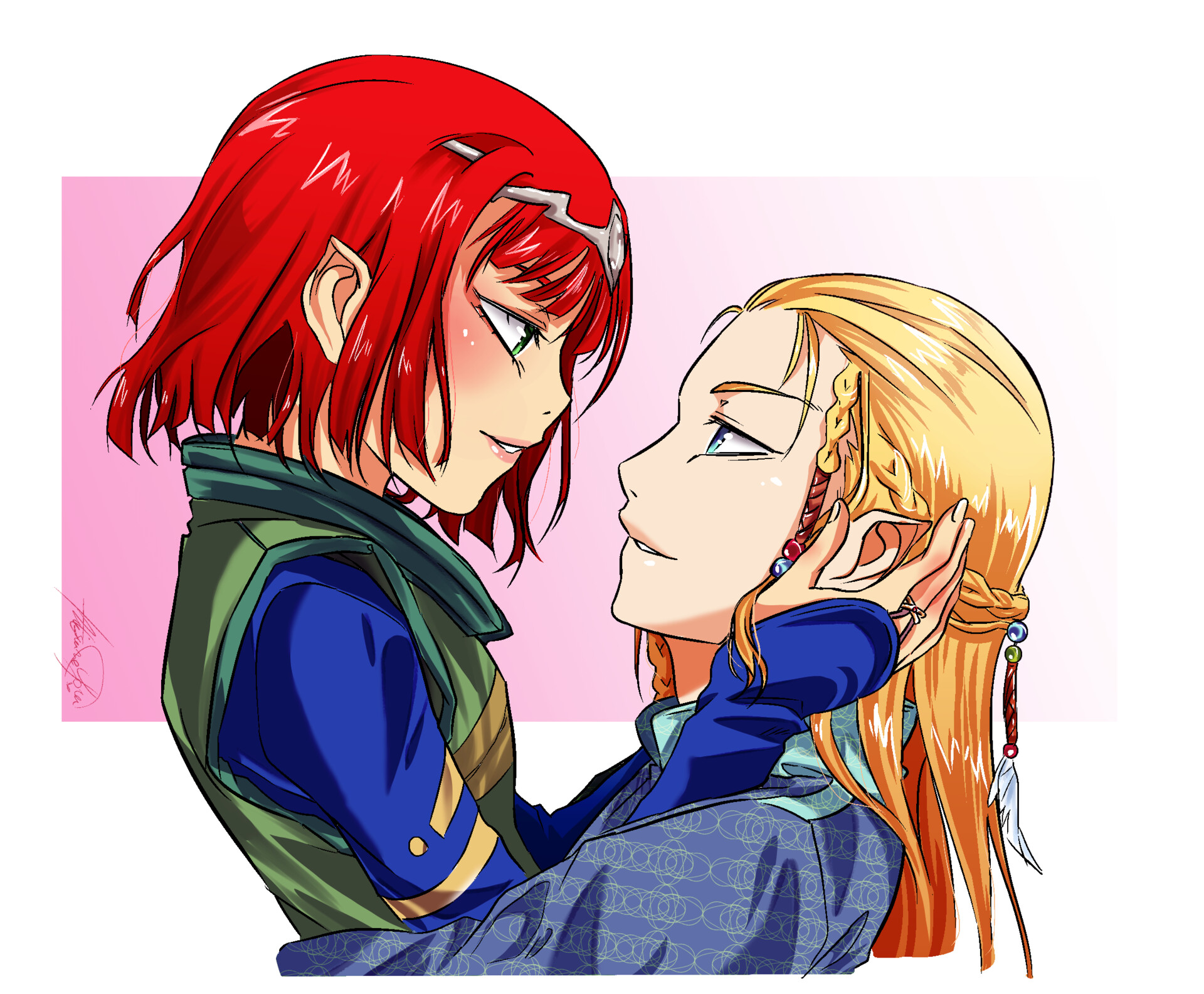 ArtStation - Elves romantic couple