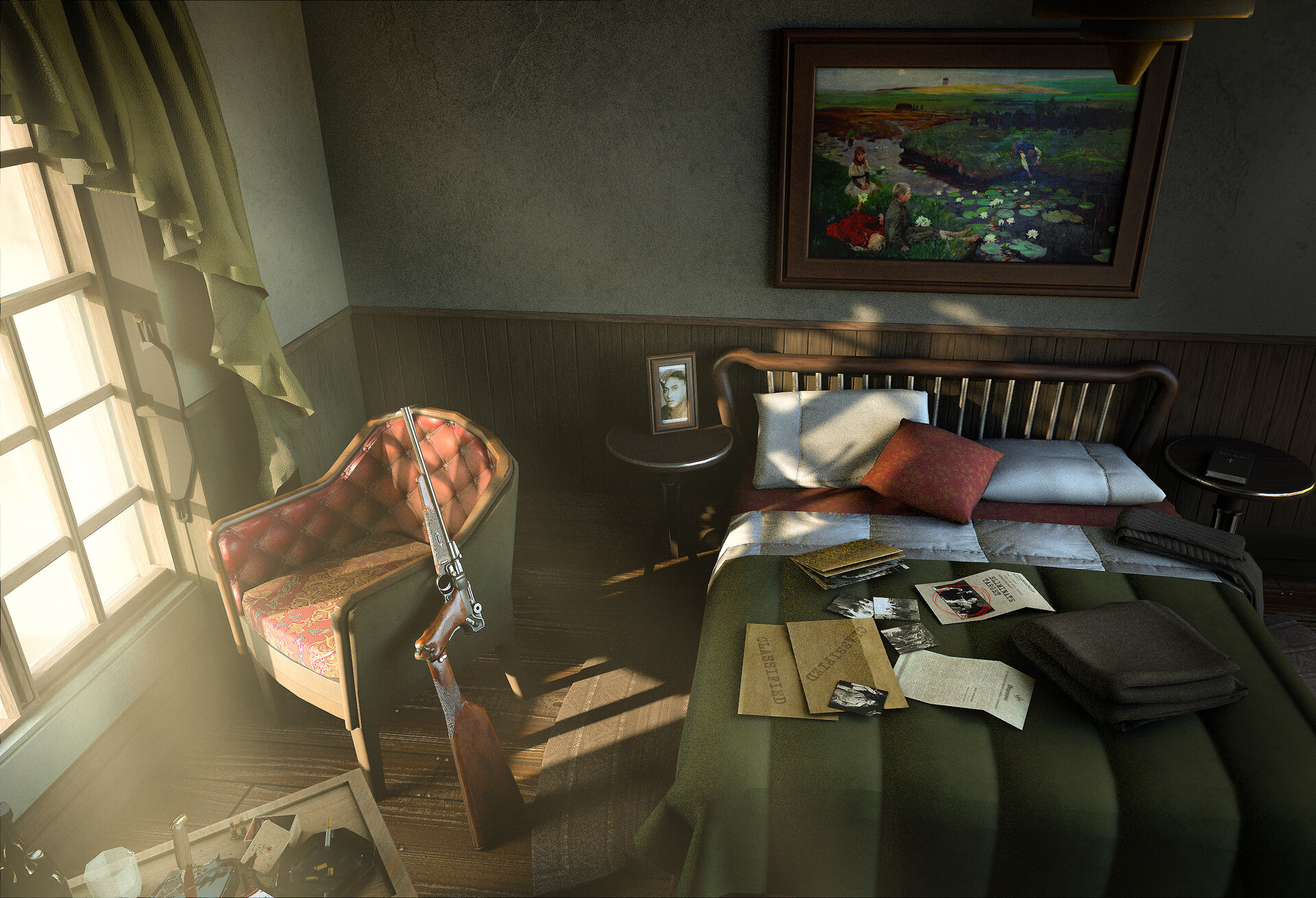 Tarsha Schaller - World War 2 German Bedroom Environment