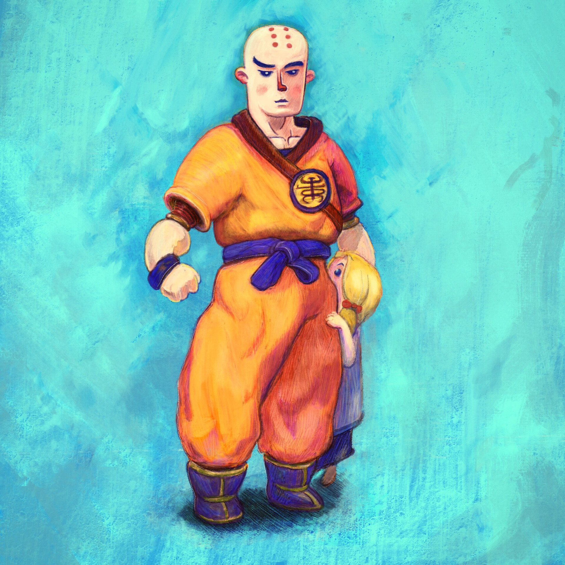 ArtStation - Marron and Krillin - DBZ