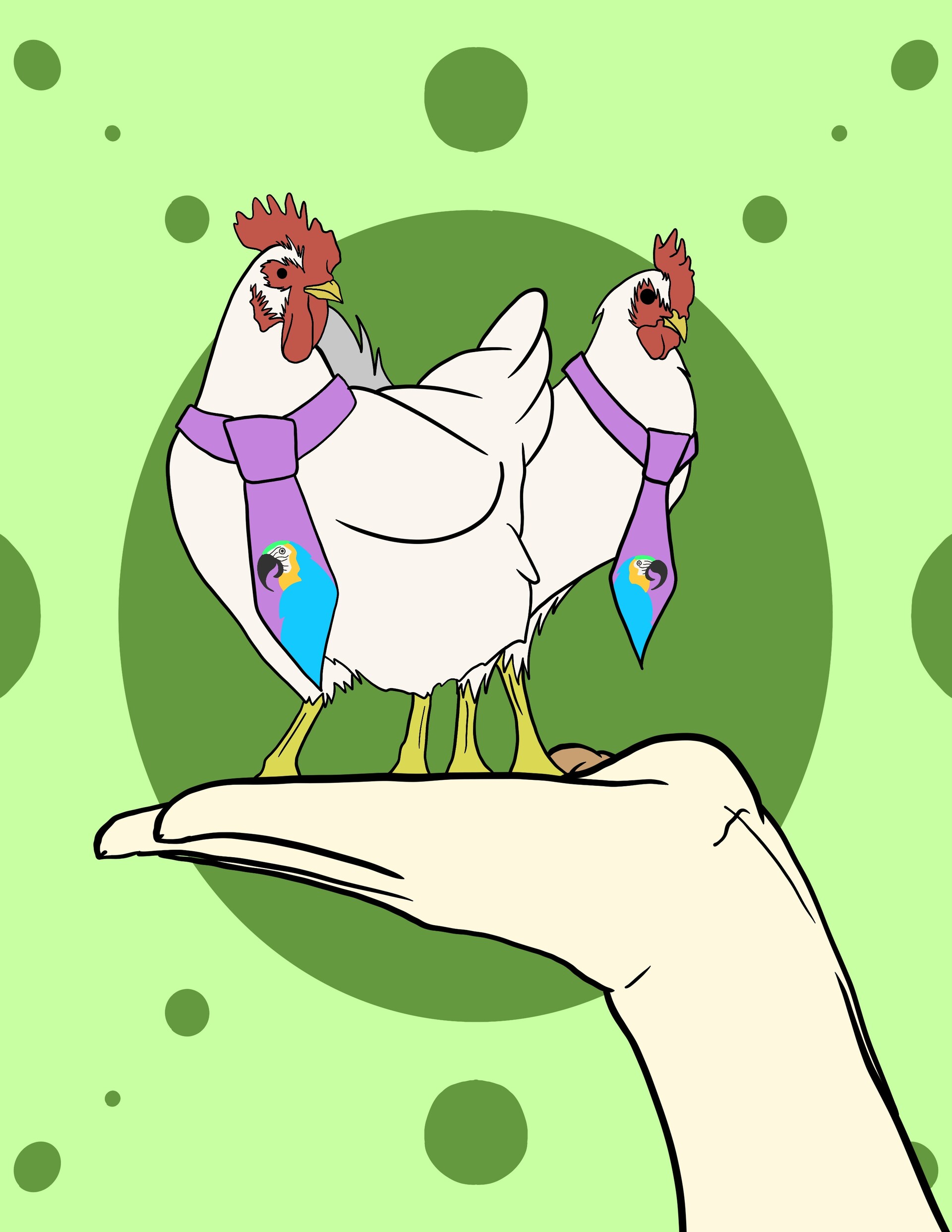 ArtStation - I’ve Got Two Chickens in Parrot Ties