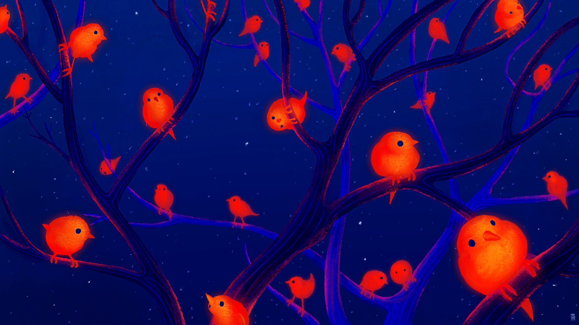 ArtStation - The glowing birds