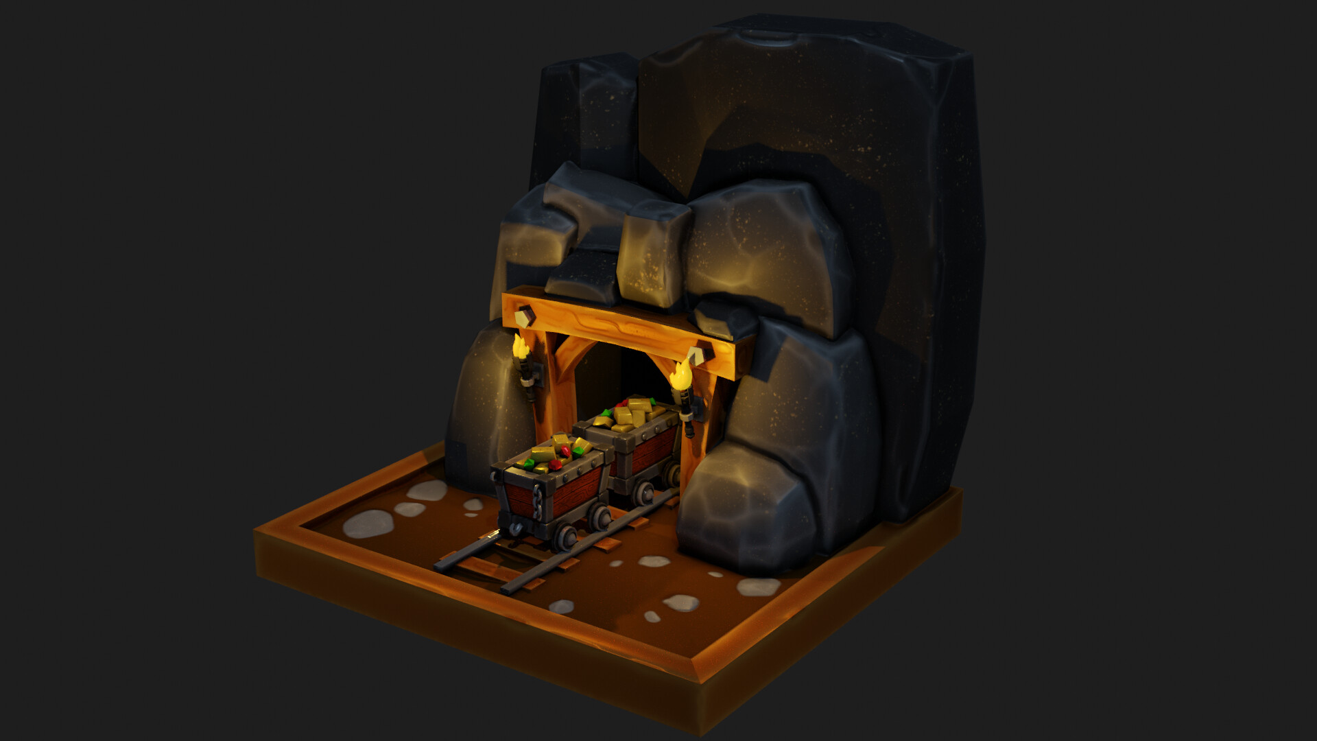 ArtStation - Mining Operation Diorama