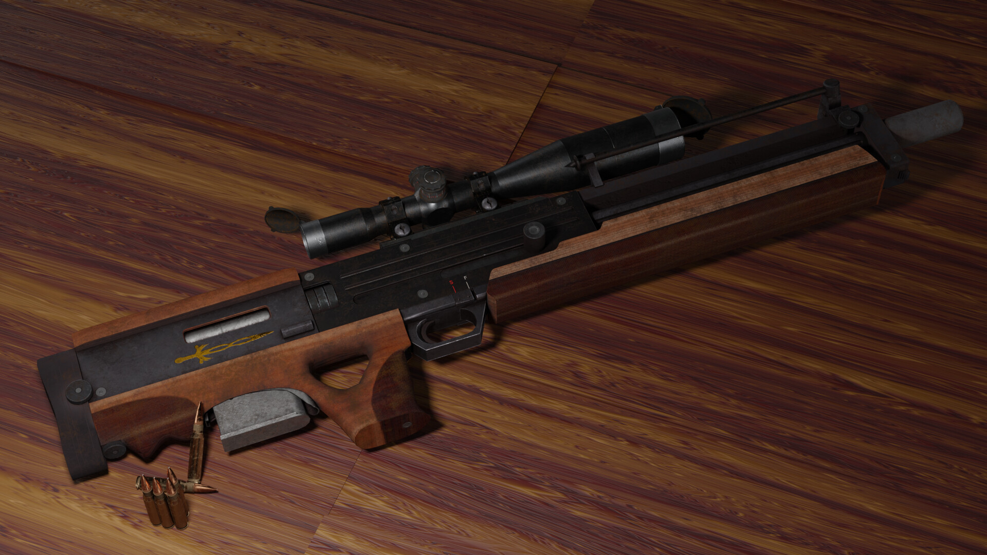 ArtStation - Walther WA 2000 Gun Texturing