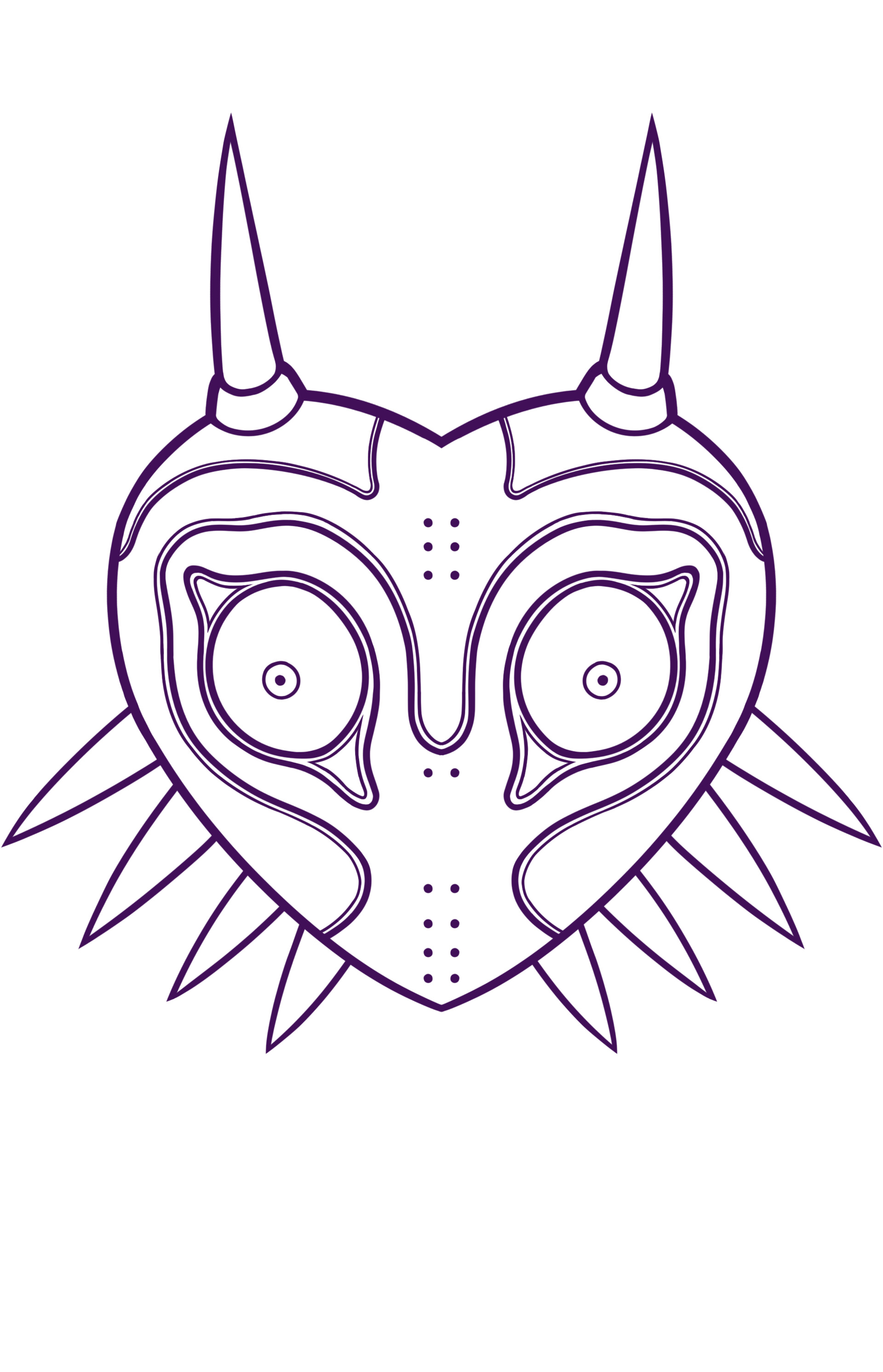 majoras mask link coloring pages